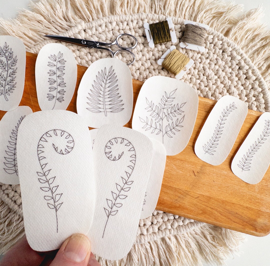 Fern Embroidery Patterns | Stick and Stitch Embroidery Designs - Etsy
