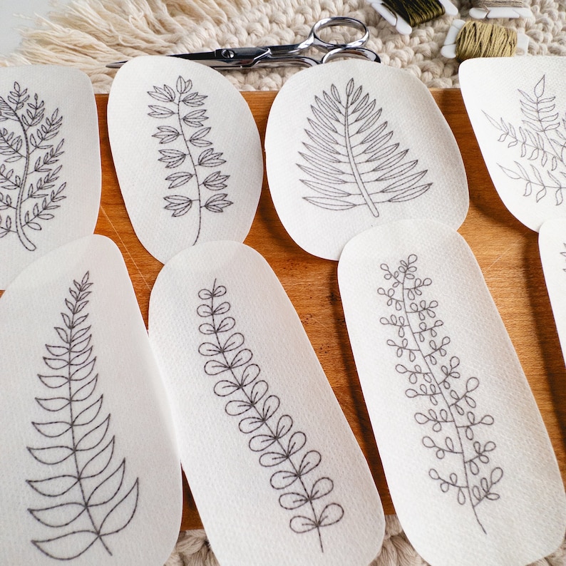 Fern Embroidery Patterns | Stick and Stitch Embroidery Designs - Etsy