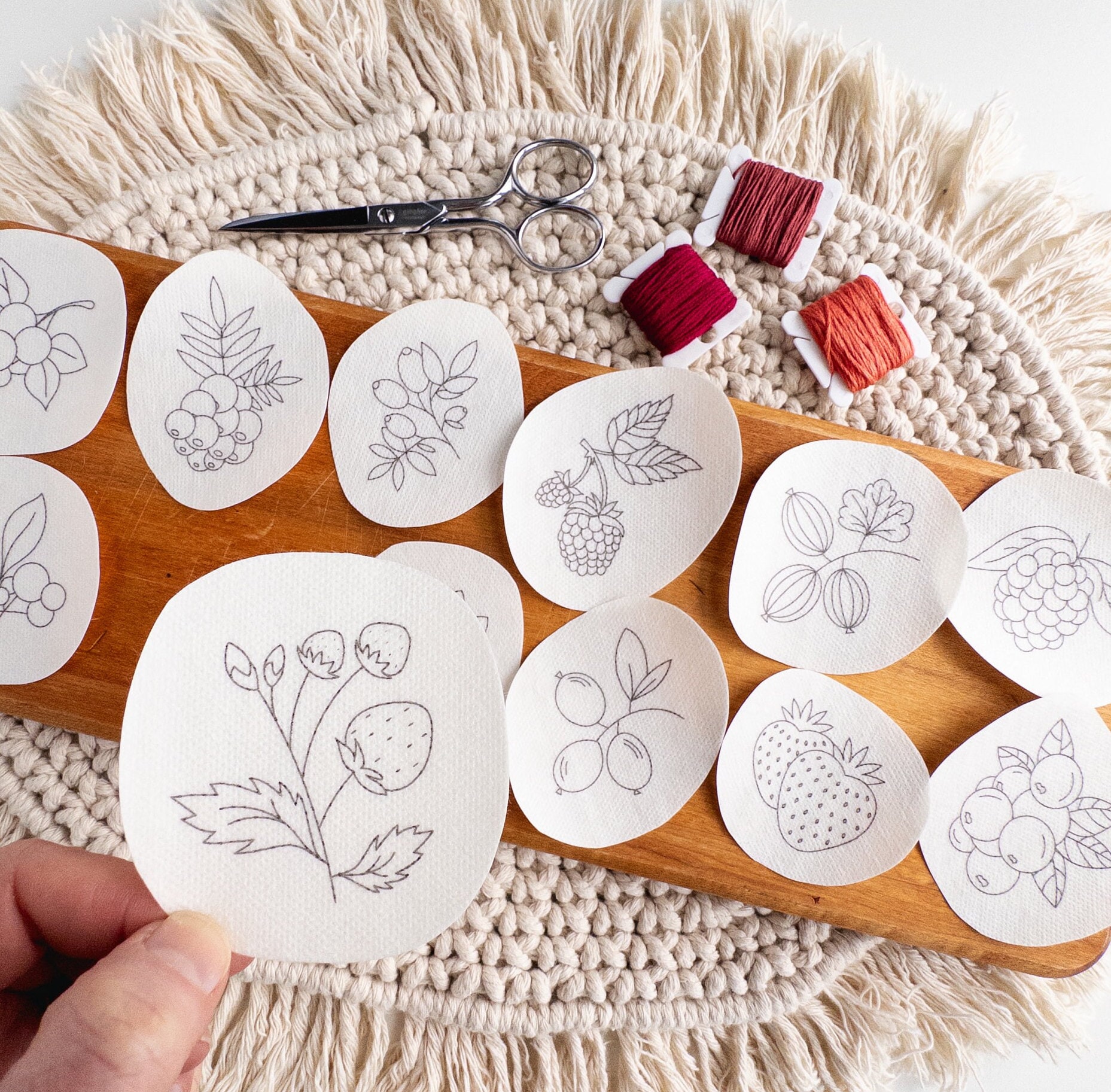 Berry Embroidery Stick and Stitch Patterns | Fruit Embroidery Designs ...