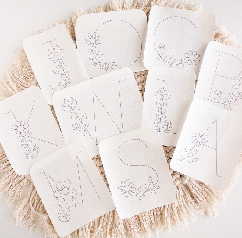 Large Monogram Embroidery Designs | Stick and Stitch Initial Embroidery ...
