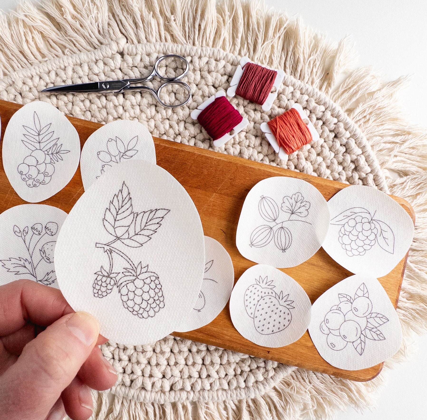 Berry Embroidery Stick and Stitch Patterns | Fruit Embroidery Designs ...
