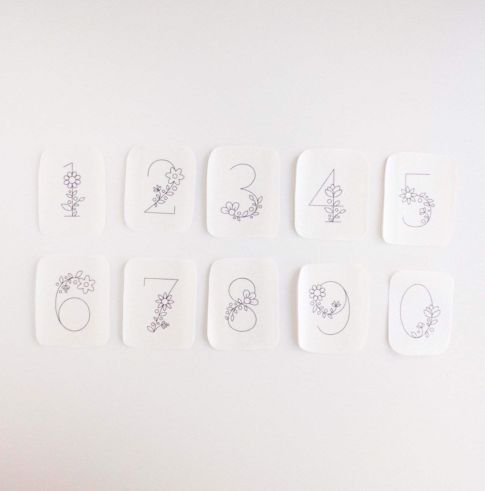 Numbers Embroidery Designs | Stick and Stitch Embroidery Floral Number ...
