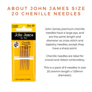 John James Embroidery Needles | John James Chenille Needles | John ...
