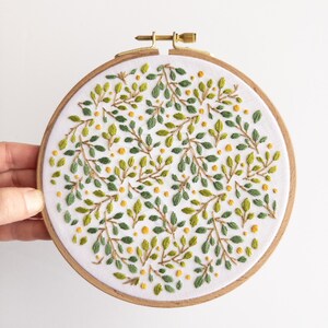Botanical Embroidery Pattern | Hand Embroidery Floral Design | Abstract ...