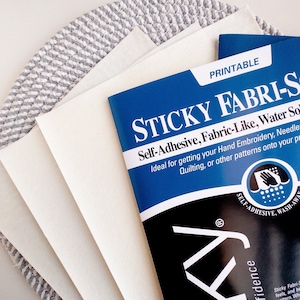 Stick and Stitch Paper | Printable Embroidery Transfers | Dissolvable ...