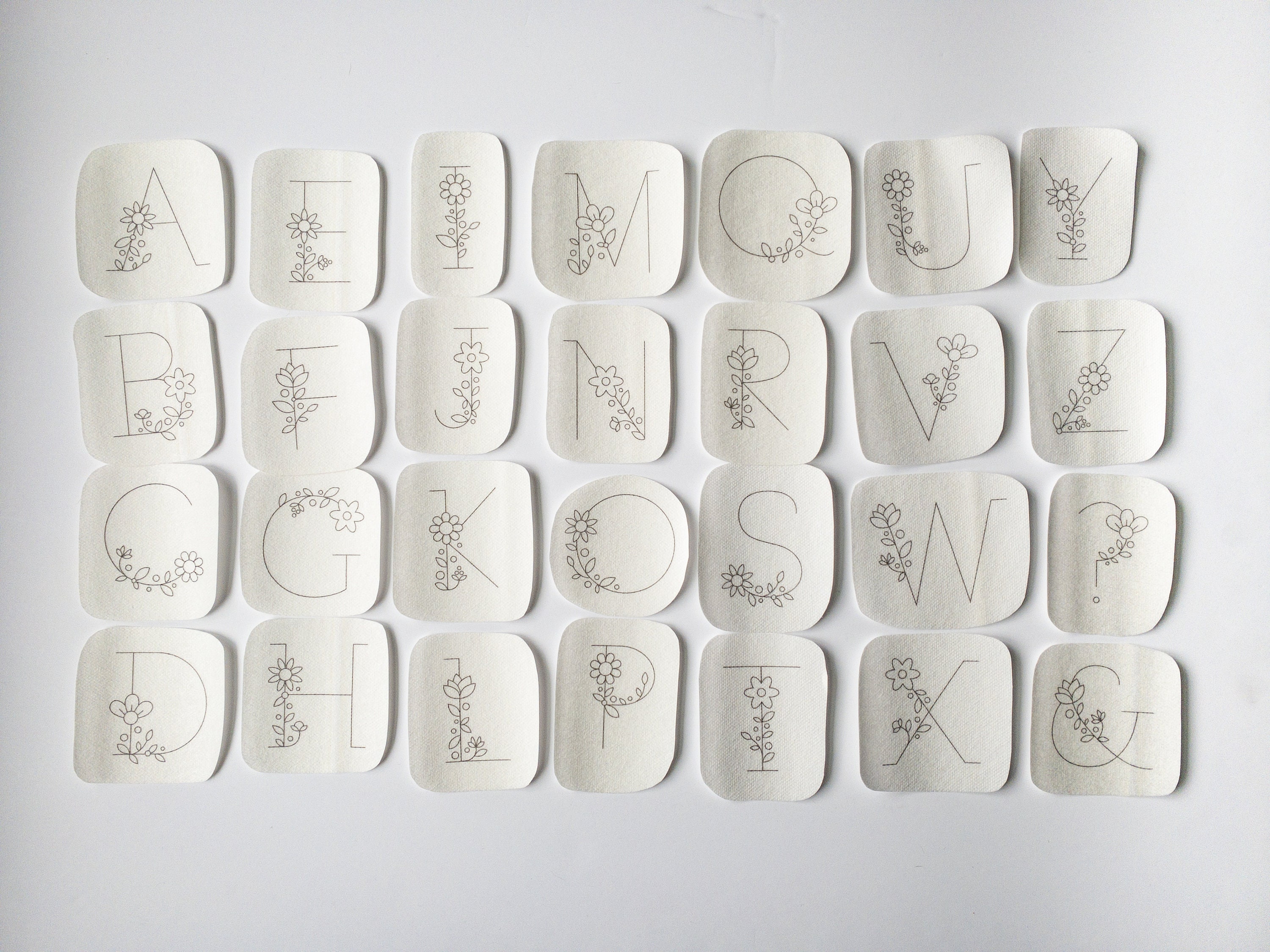 Large Monogram Embroidery Designs Stick and Stitch Initial Embroidery ...