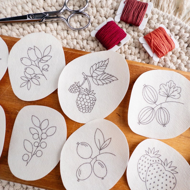 Berry Embroidery Stick and Stitch Patterns | Fruit Embroidery Designs ...