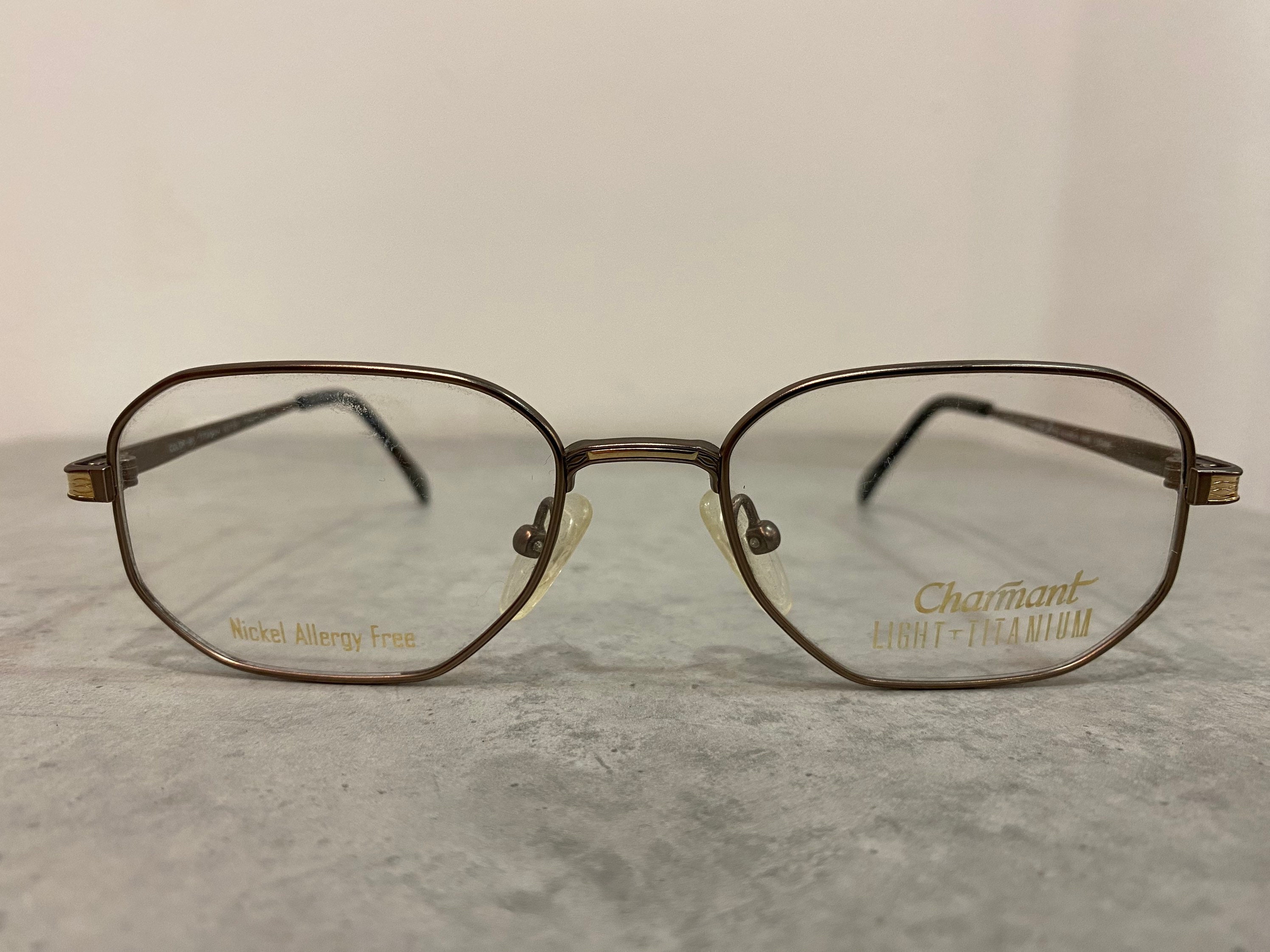 Charmant Vintage Hexagonal Eyeglasses, Unique Titanium Glasses Frame ...