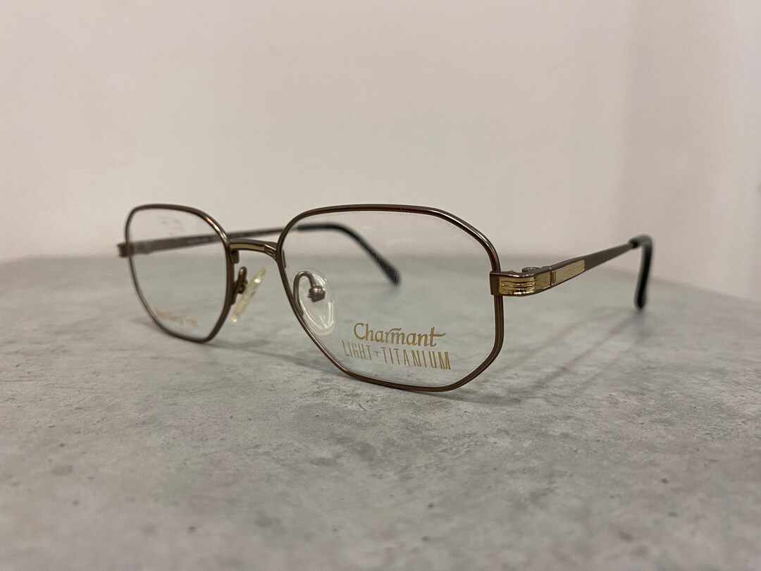 Charmant Vintage Hexagonal Eyeglasses, Unique Titanium Glasses Frame ...
