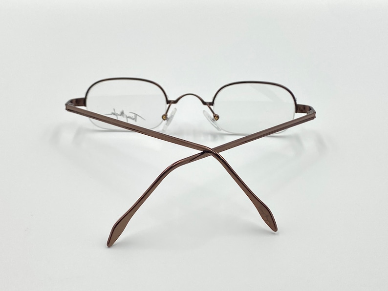 Thierry Mugler 6009 23 Vintage 90s Rare Eyeglasses, Bronze Half Rim ...