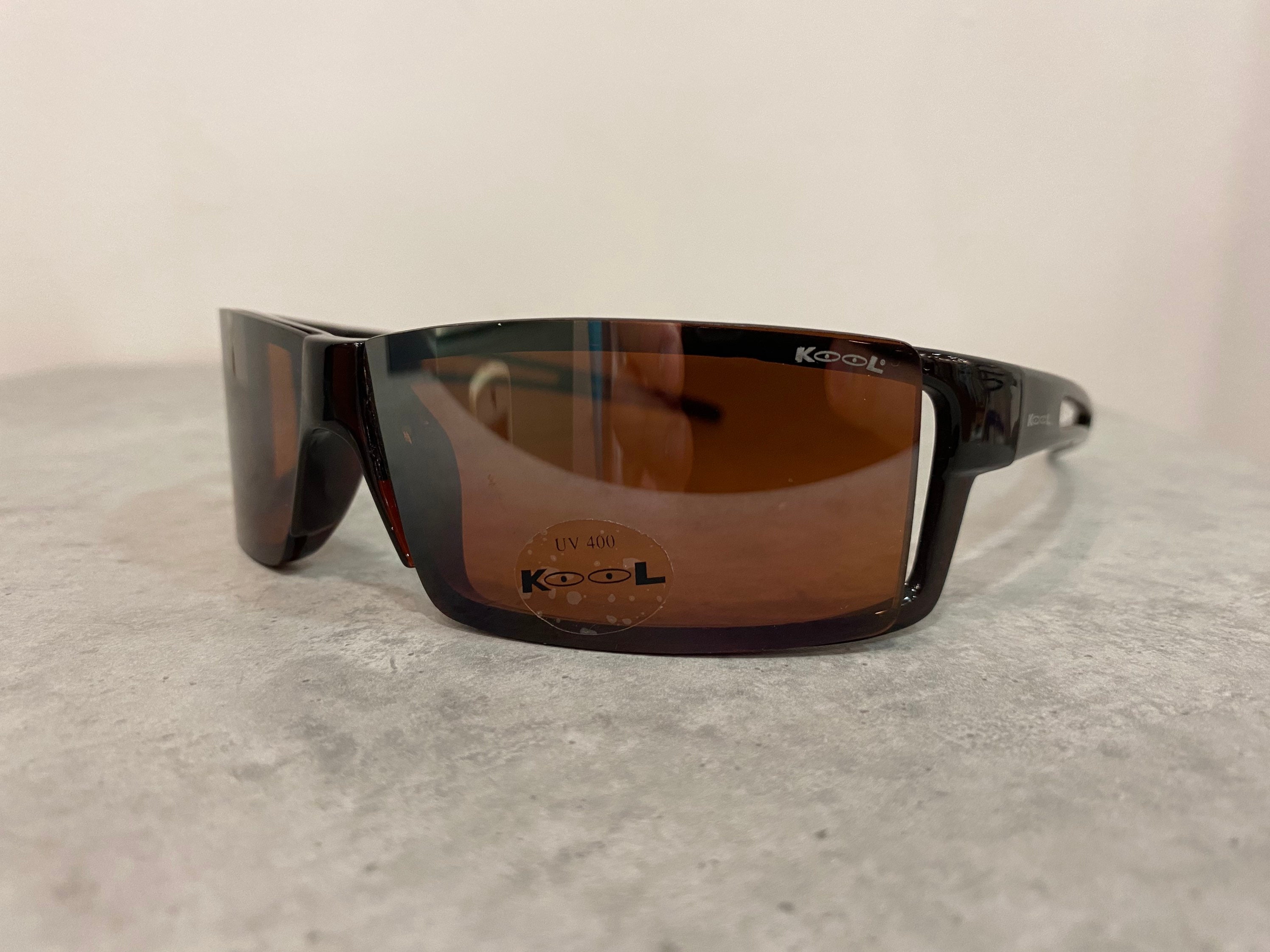 KOOL K-133 90s Vintage Futuristic Wrap Half Rim Sunglasses Red Men ...