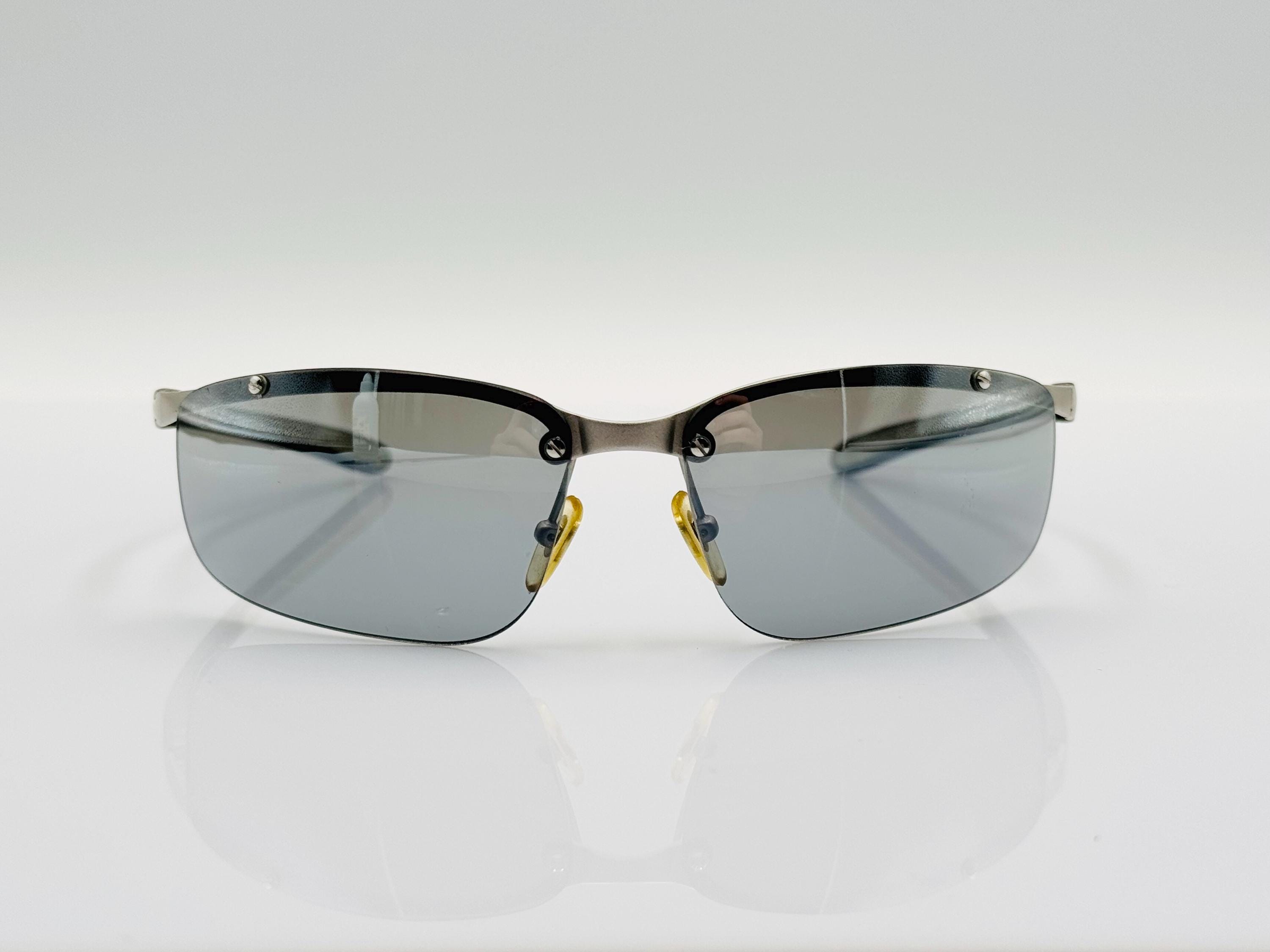 Kool Vintage 2000s Rimless Wrap Sunglasses, Men Women Made in Italy - Etsy