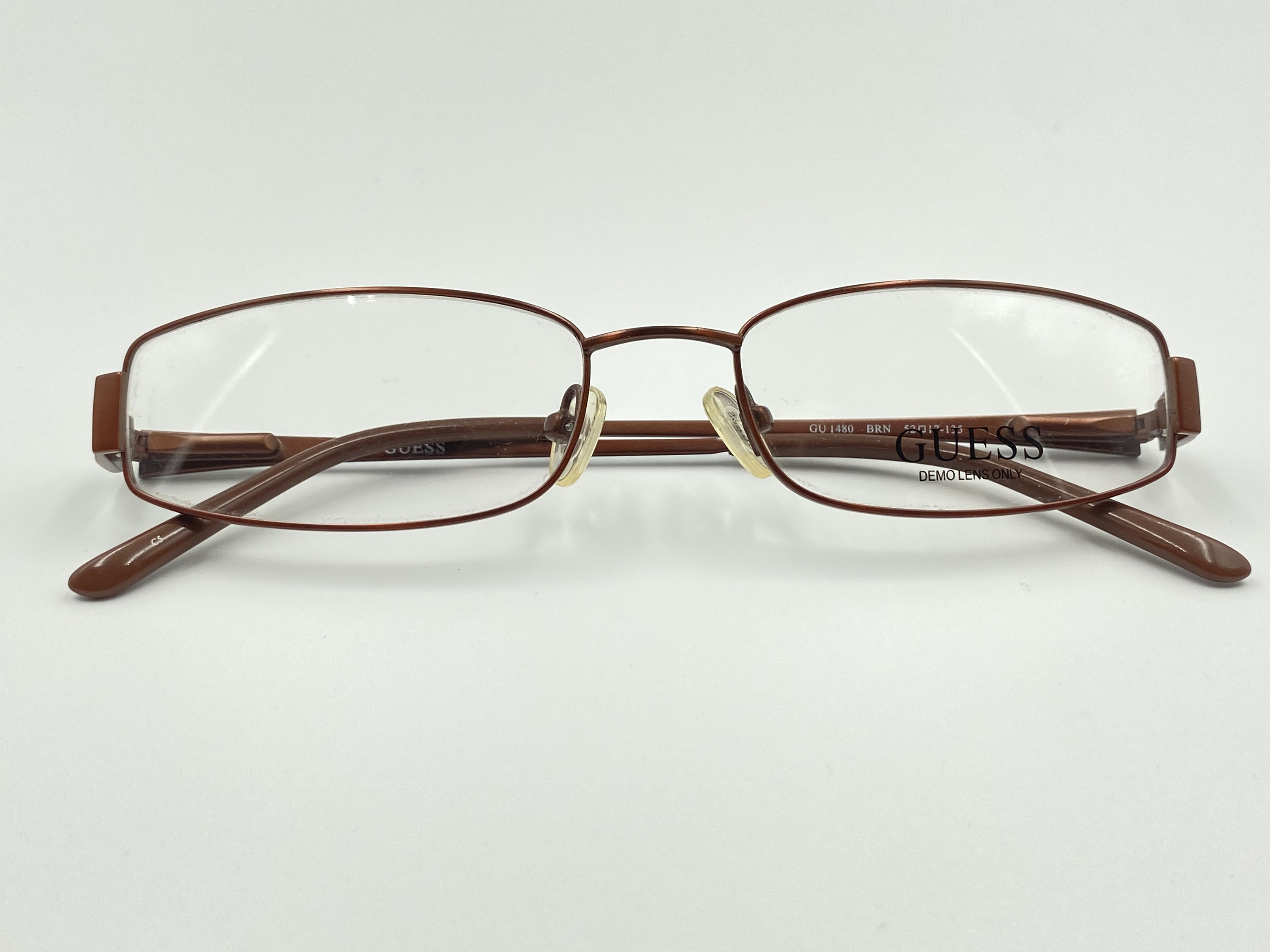 GUESS Vintage Rectangle Eyeglasses Women Brown & Blue Slim - Etsy