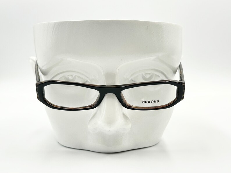 Miu Miu Vintage Rectangle Eyeglasses, Womens Unique Very Small Glasses ...