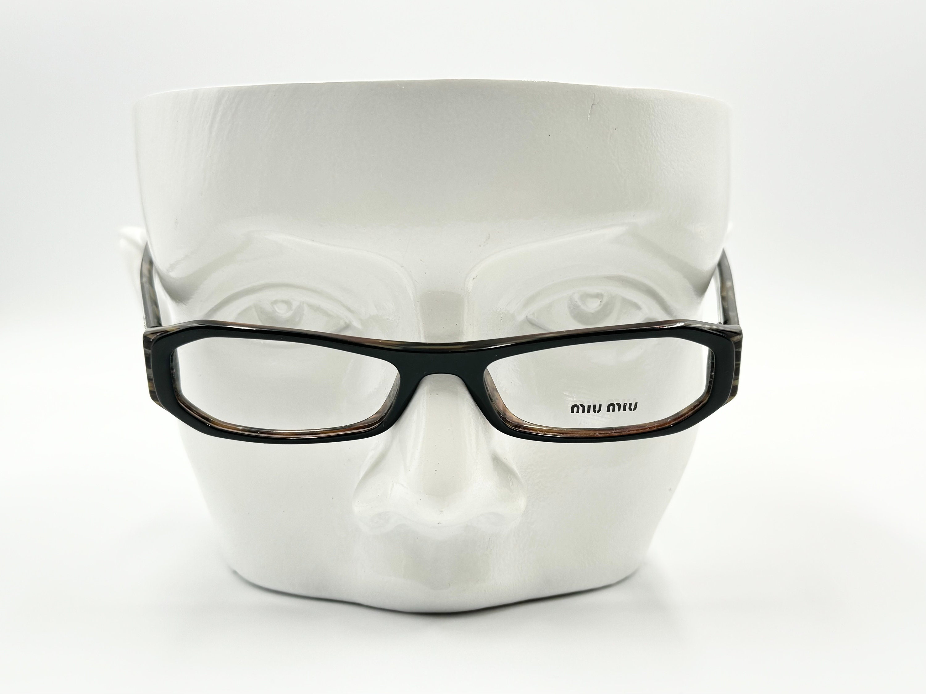 Miu Miu Vintage Rectangle Eyeglasses, Womens Unique Very Small Glasses ...