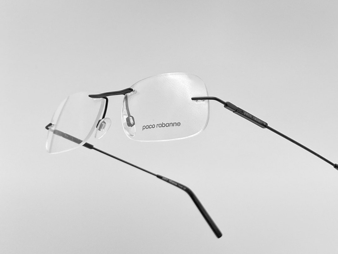 Paco Rabanne PR-4008 Vintage Oval Eyeglasses, Rimless Glasses Frame ...