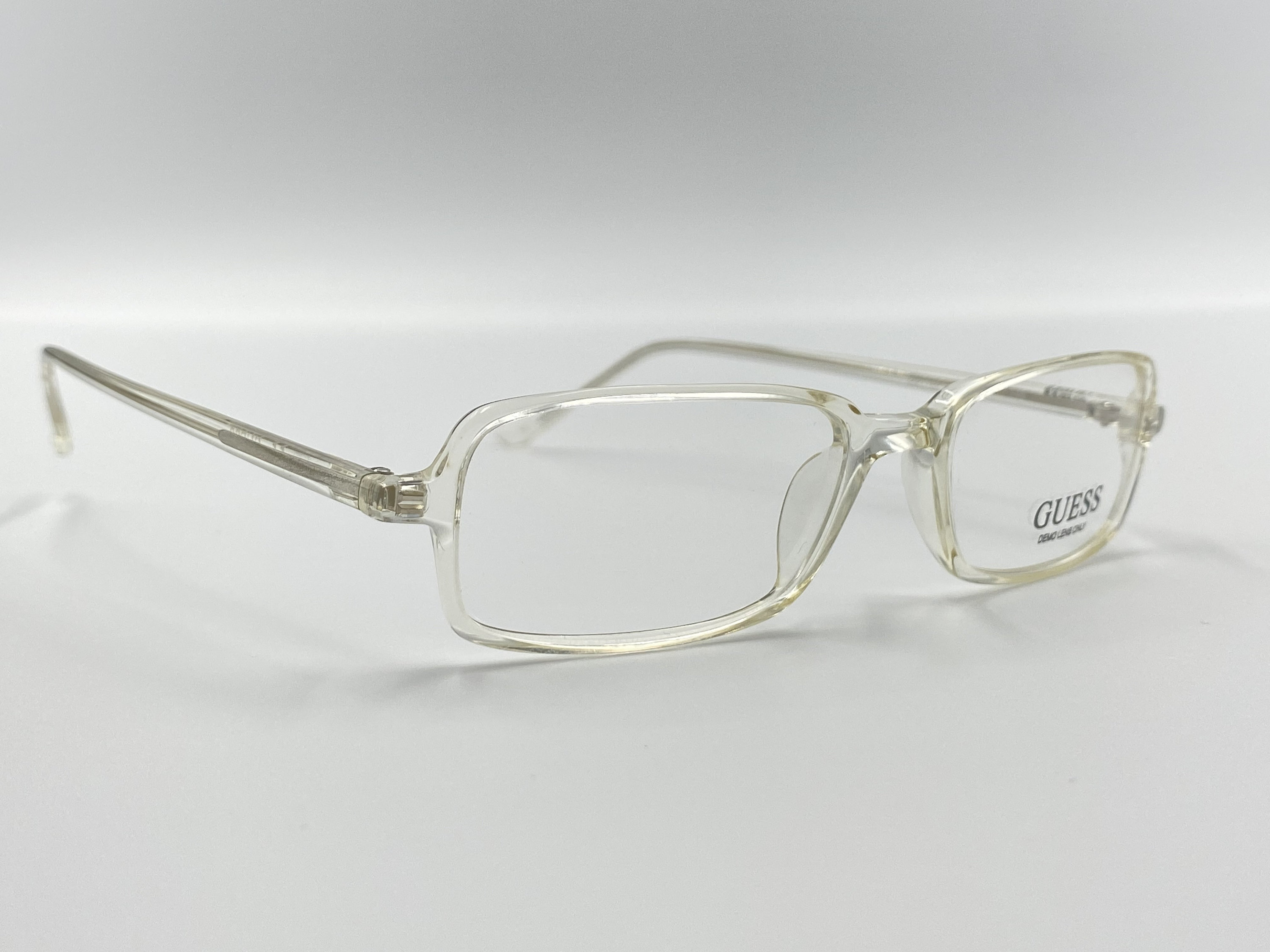 GUESS Vintage Rectangle Eyeglasses, Mens and Womens , Unique Clear ...