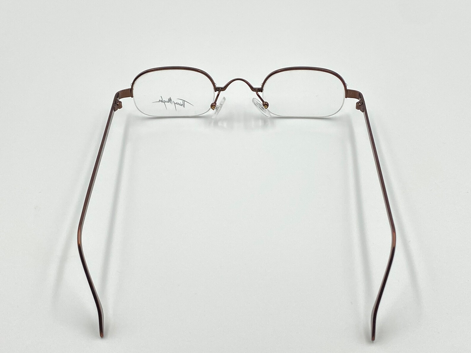 Thierry Mugler 6009 23 Vintage 90s Rare Eyeglasses, Bronze Half Rim ...