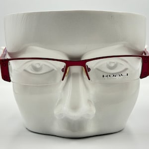 Koali by Morel 6224K Vintage Red and Purple Rectangle Tiny Half Rim ...