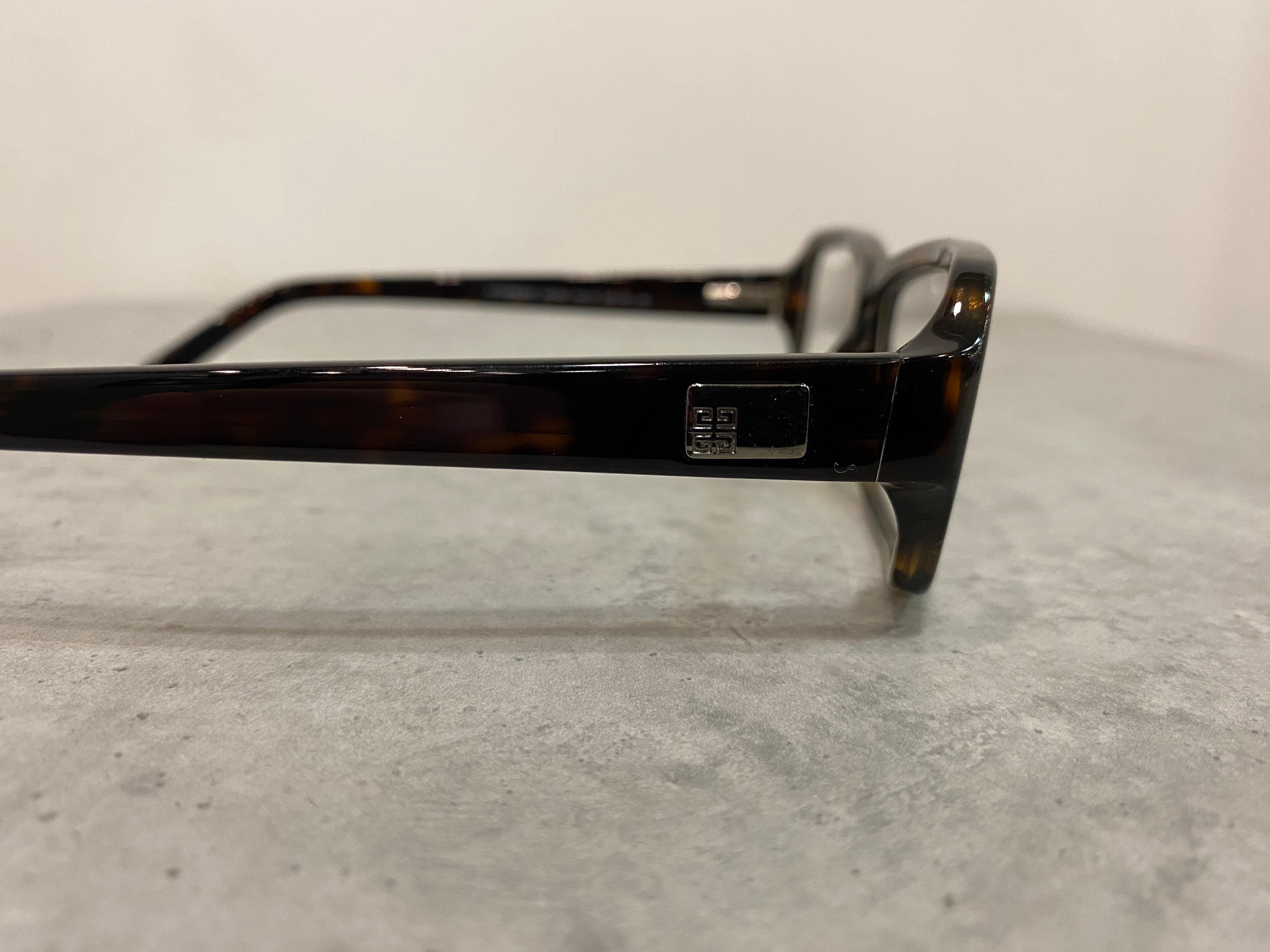 Givenchy Vintage Rectangle Eyeglasses, Men Women Brown Tortoise Glasses ...