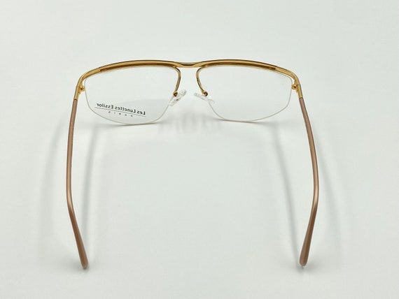 Essilor 041 vintage half rim rectangular eyeglasses, … - Gem