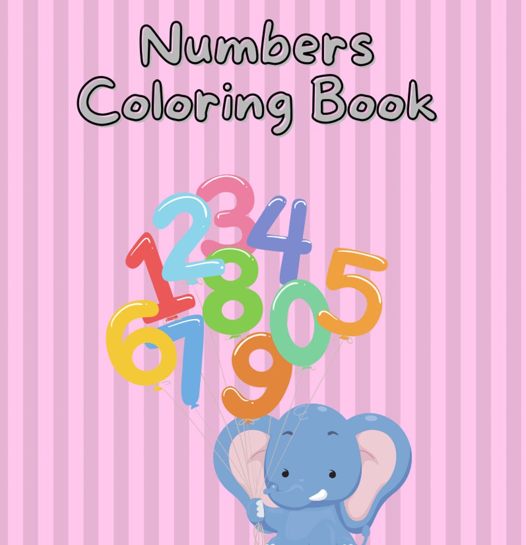 Numbers Coloring Book 1-50 - Etsy