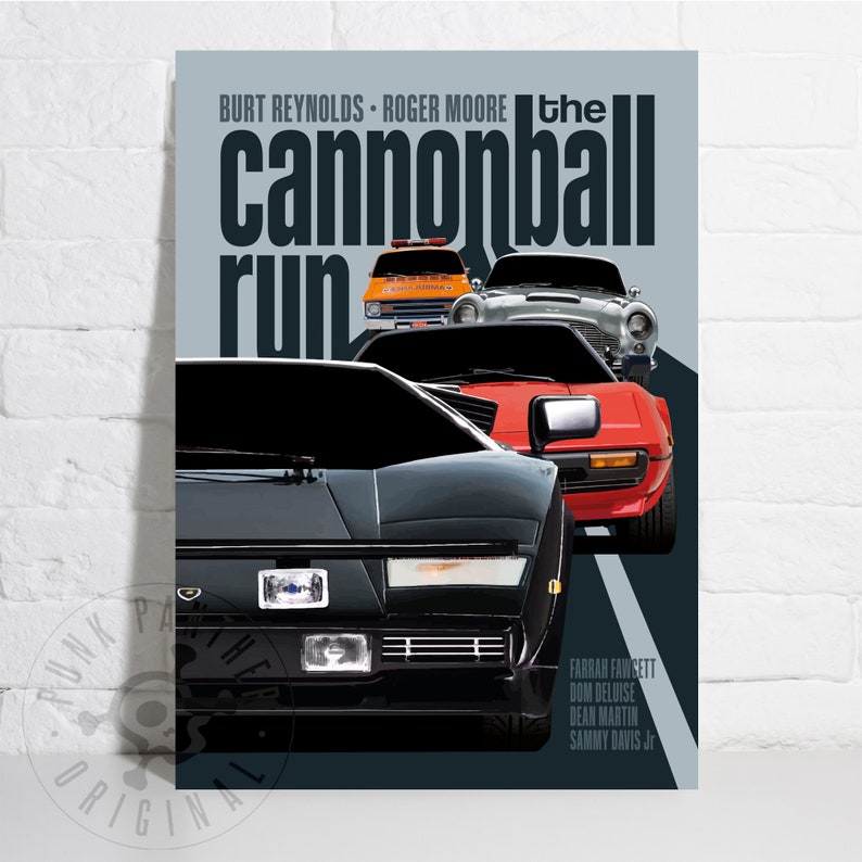 The Cannonball Run - Burt Reynolds Lamborghini Countach/ferrari/aston ...