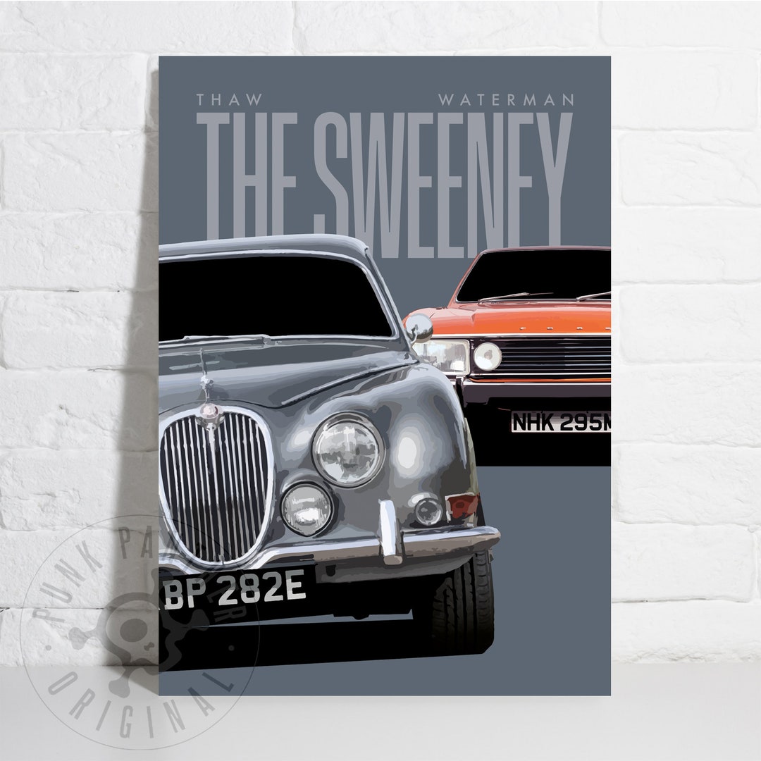 The Sweeney Ford Consul GT Jaguar S Type Minimalist A3 Homage Print ...