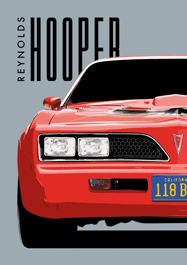 Hooper Burt Reynolds Muscle Car Pontiac Trans Am A4 Print - Etsy