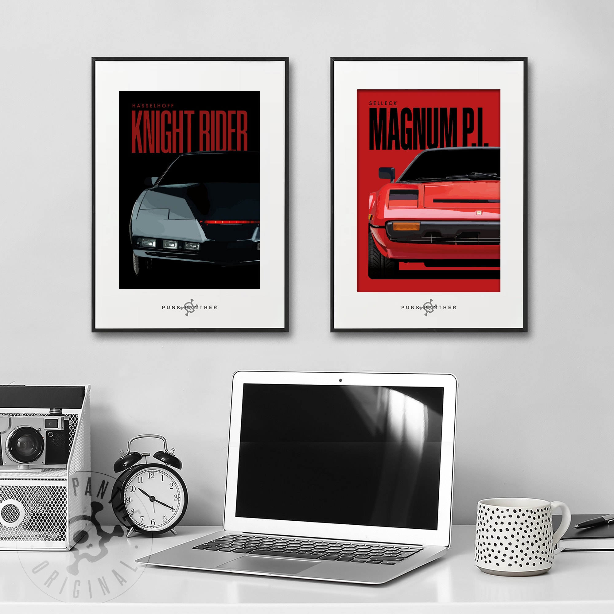 Magnum P.I. - Tom Selleck - Ferrari 308 GTS - Minimalist A3 Homage ...