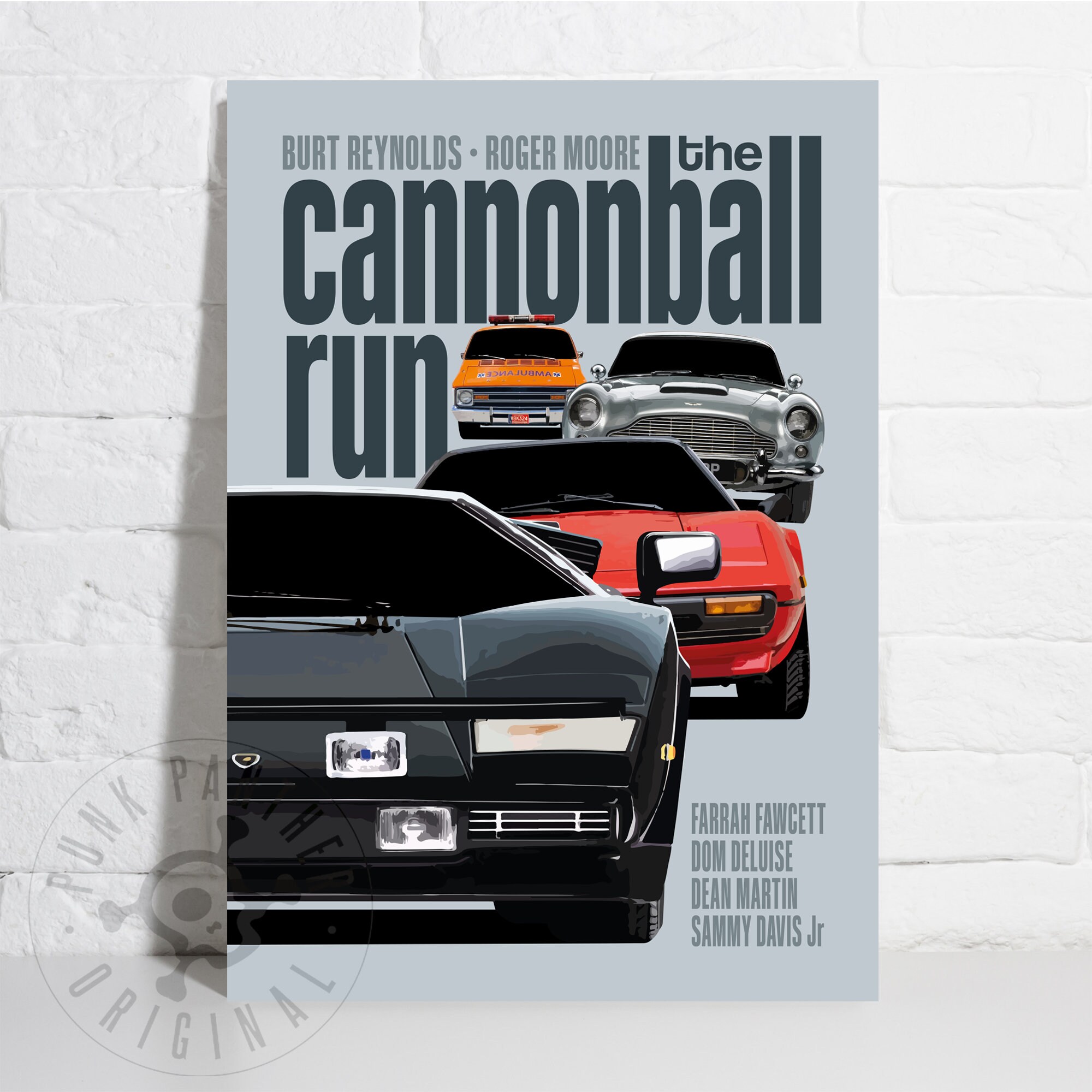 The Cannonball Run - Burt Reynolds Lamborghini Countach/ferrari/aston ...