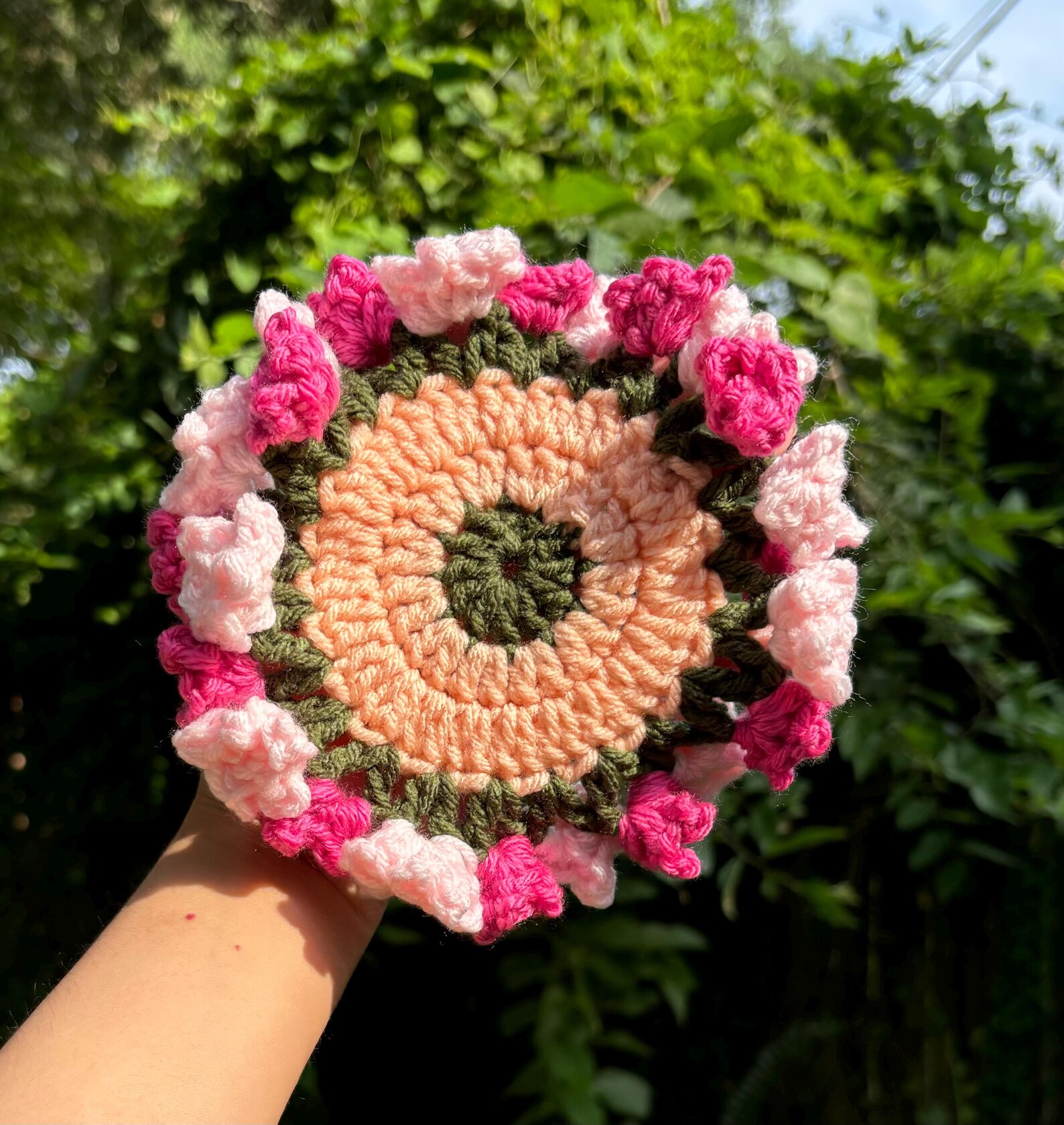 Crochet Coaster Floral Plant - Etsy