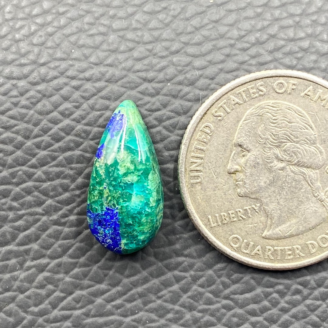 Azurite Malachite Cabochon: Gemstone for Jewelry Making #C2670 ...