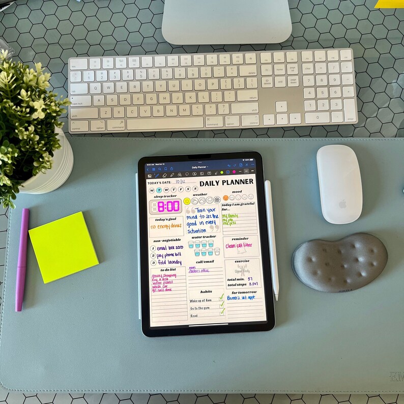 Digital Daily Planner for Goodnotes, Notability, Etc. on iPad | Undated ...