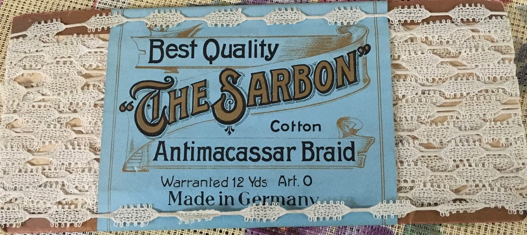 German Antique Lace, on Original Card With 1920s Label, the Sarbon ...