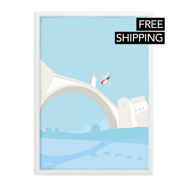 Cliff Diving Poster - Etsy