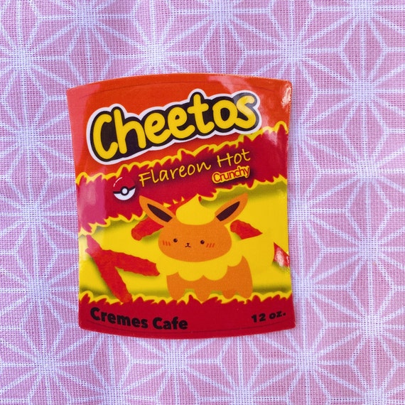 Flareon Hot Cheetos Cute Pokemon Flaming Chip Snack Glossy - Etsy