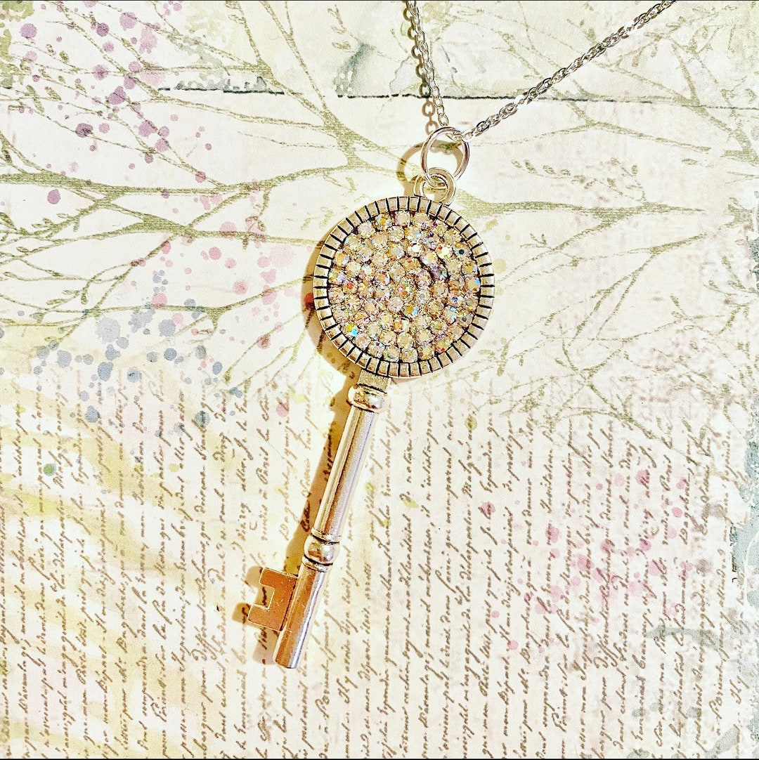 Secret Garden Key Necklace Cottagecore Key Whimsical - Etsy