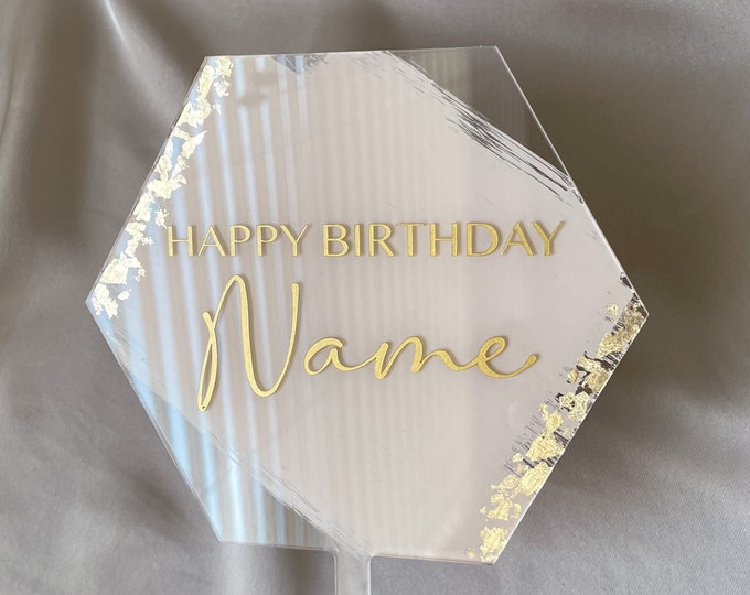Custom Acrylic Cake Topper Personalized Cake Topper - Etsy