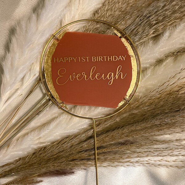 Round Acrylic Graduation Cake Topper - Etsy