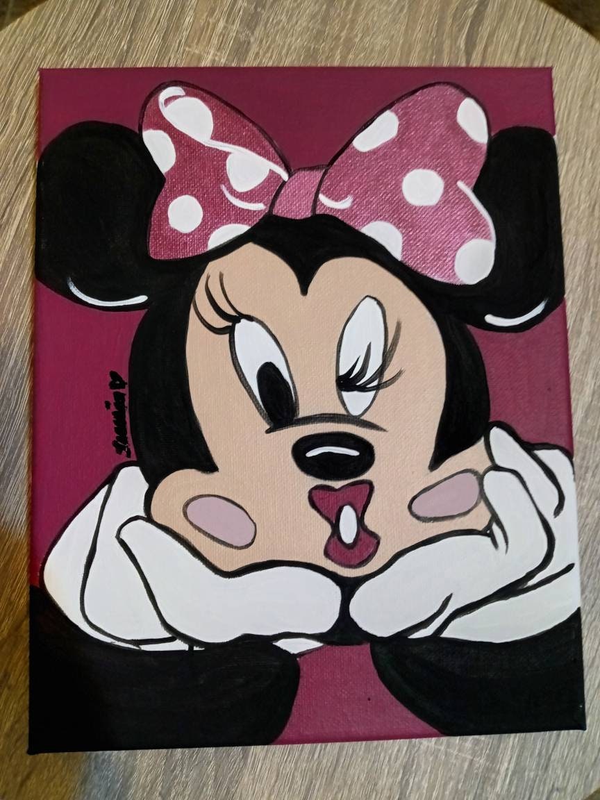 Minnie Mouse Painting - Etsy