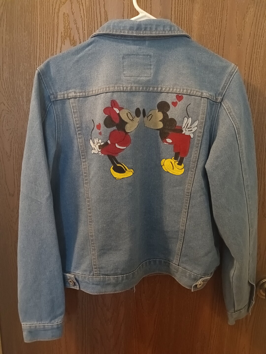 Minnie & Mickey Mouse Jacket, Handmade Denim Jacket, Custom Designed ...