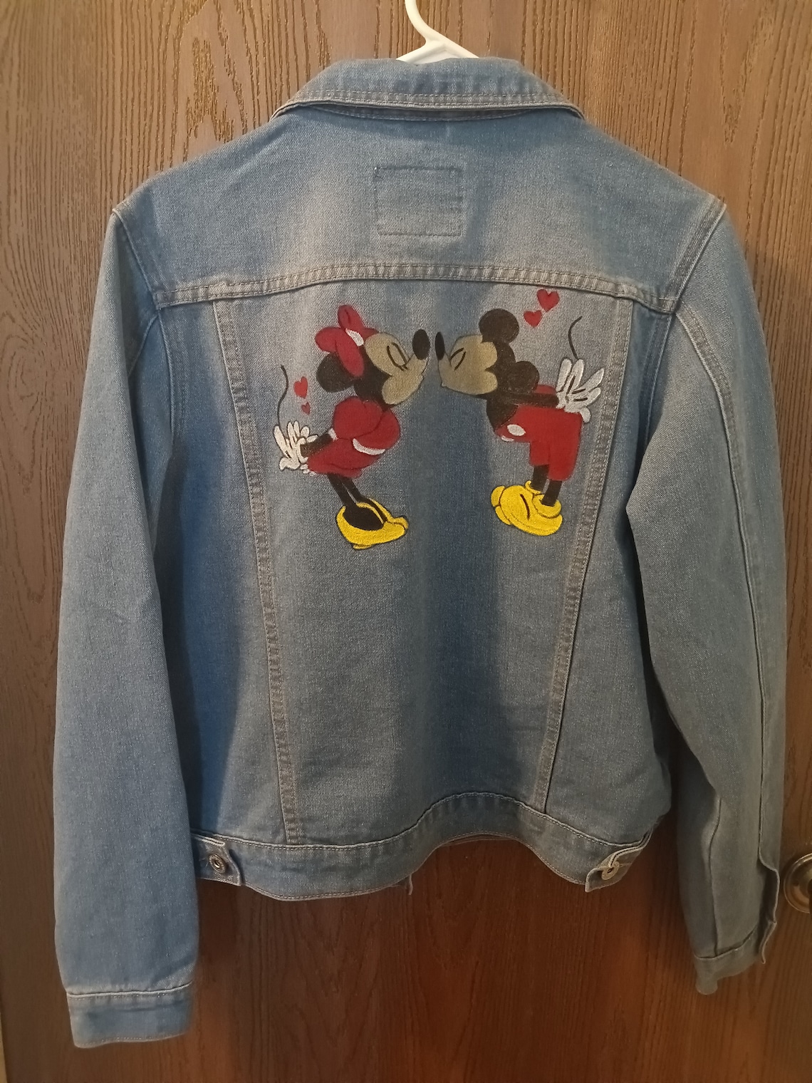 Minnie & Mickey Mouse Jacket, Handmade Denim Jacket, Custom Designed ...
