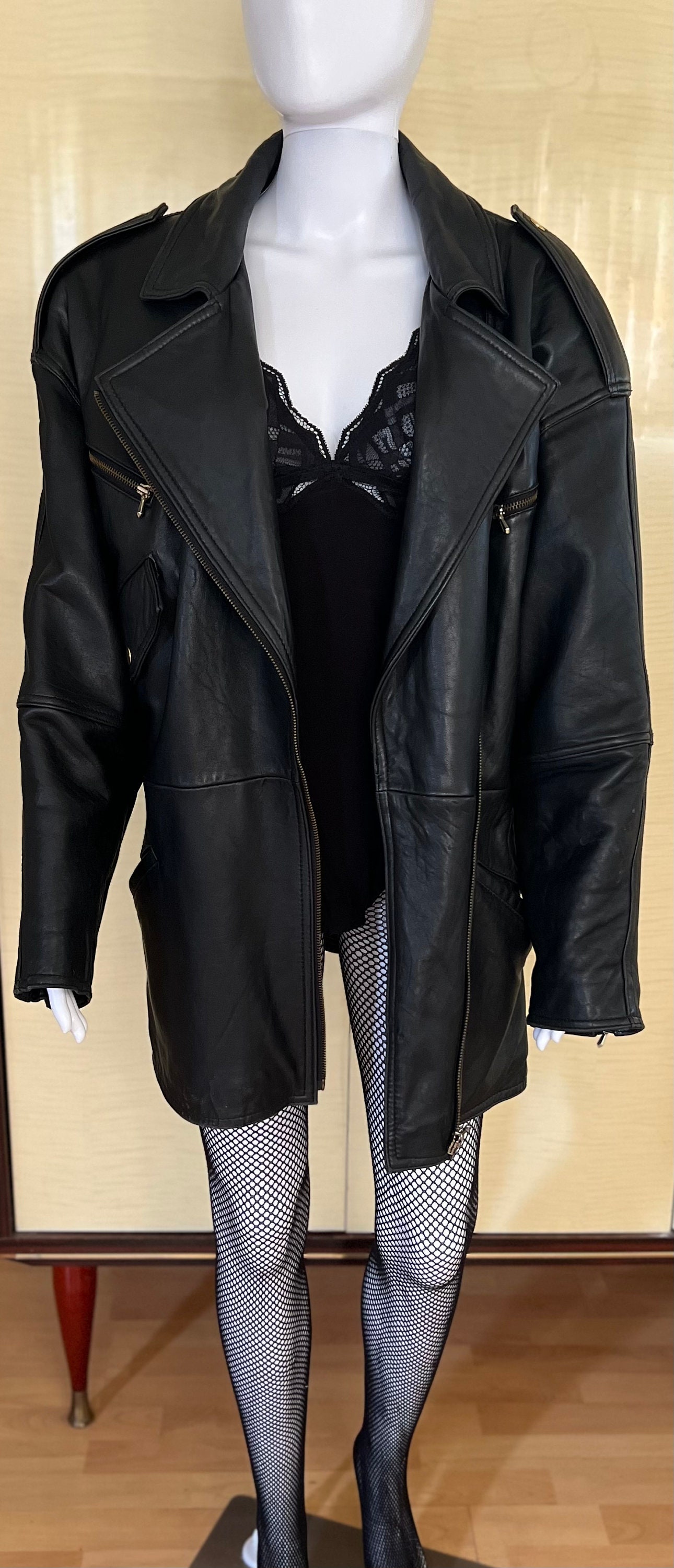 90s Colebrook & Co Leather Jacket Soft Leather Can Be Worn as a Dress ...