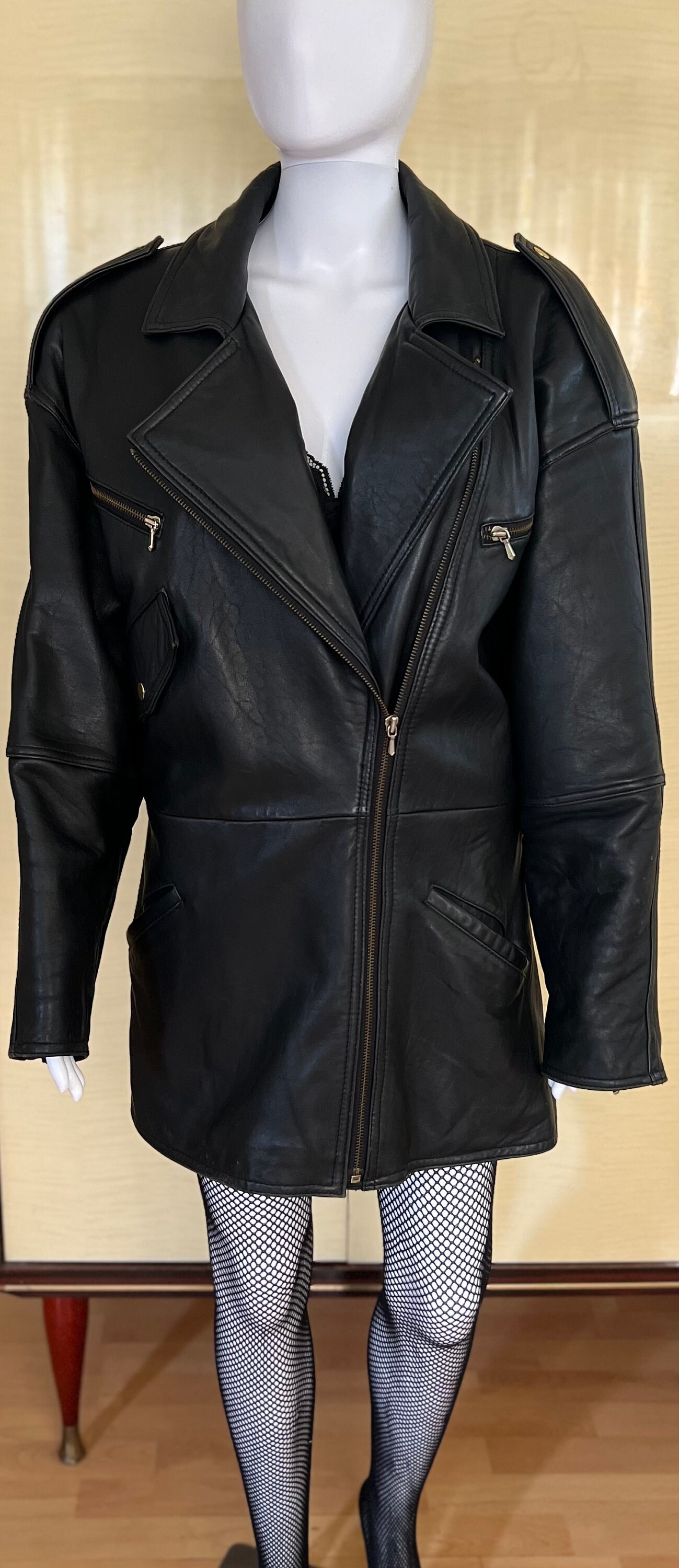 90’s Colebrook & Co Leather Jacket Soft Leather Can Be Worn as a Dress ...