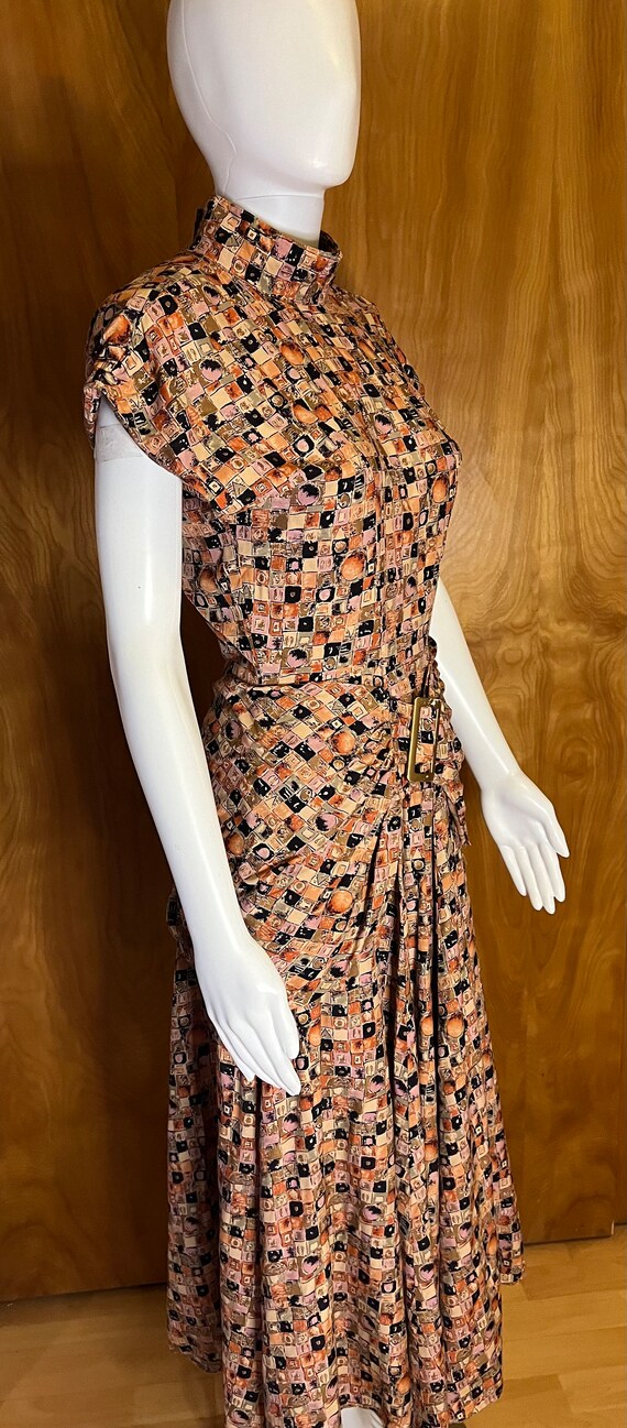 80s magical Cliche’ of Paris dress with geometric pat… - Gem