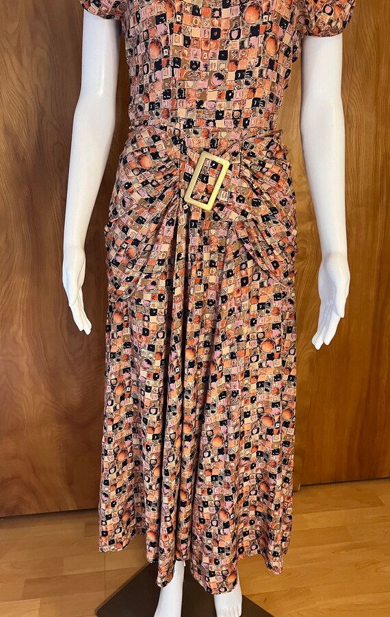 80s magical Cliche’ of Paris dress with geometric pat… - Gem