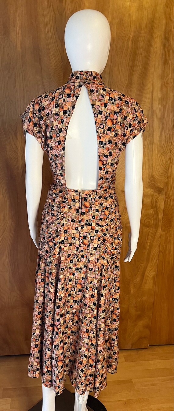 80s magical Cliche’ of Paris dress with geometric pat… - Gem