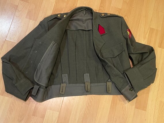 1976 Cropped Belgian Army Jacket - Men's Medium 40 ch… - Gem