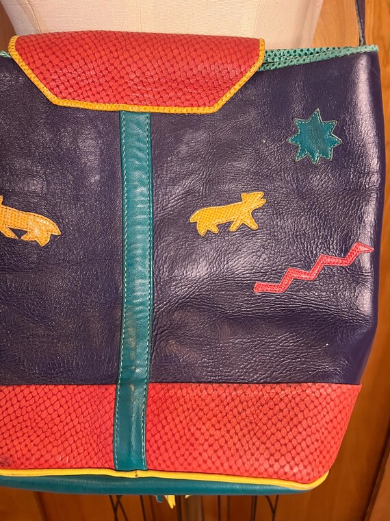 Rare Ruby Firecat Tucson Leather shoulder bag with vi… - Gem